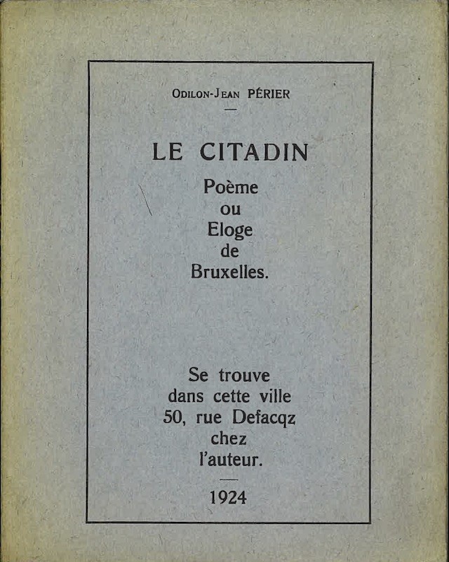 Odilon-Jean PERIER, LE CITADIN – Galerie 1900 2000