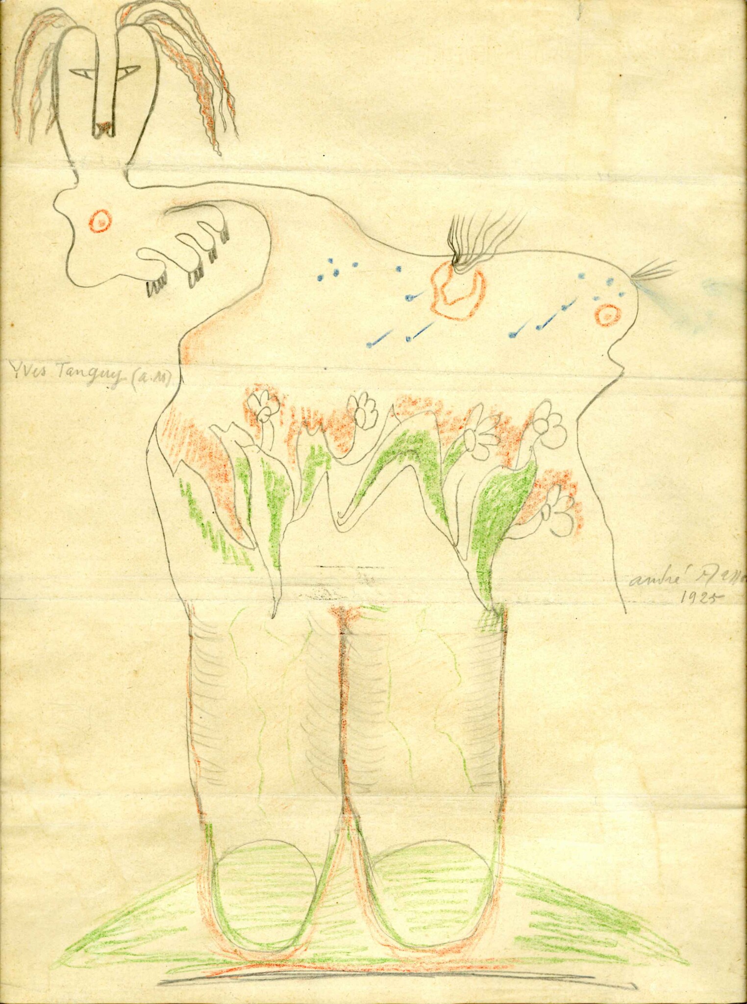 CADAVRE EXQUIS : X, Yves Tanguy, André Masson, X, 1925 – Galerie 1900 2000