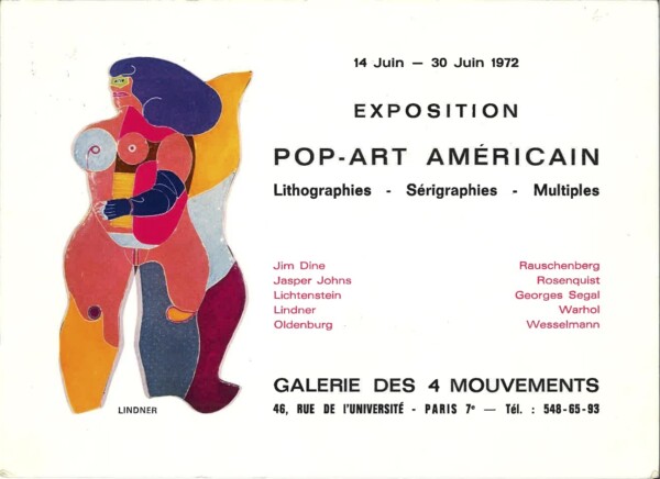 POP-ART AMERICAIN. LITHOGRAPHIES – SERIGRAPHIES – MULTIPLES – Galerie ...